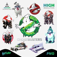 Ghostbusters Clipart Bundle, Slimer PNG, SVG, Digital Files (instant ...