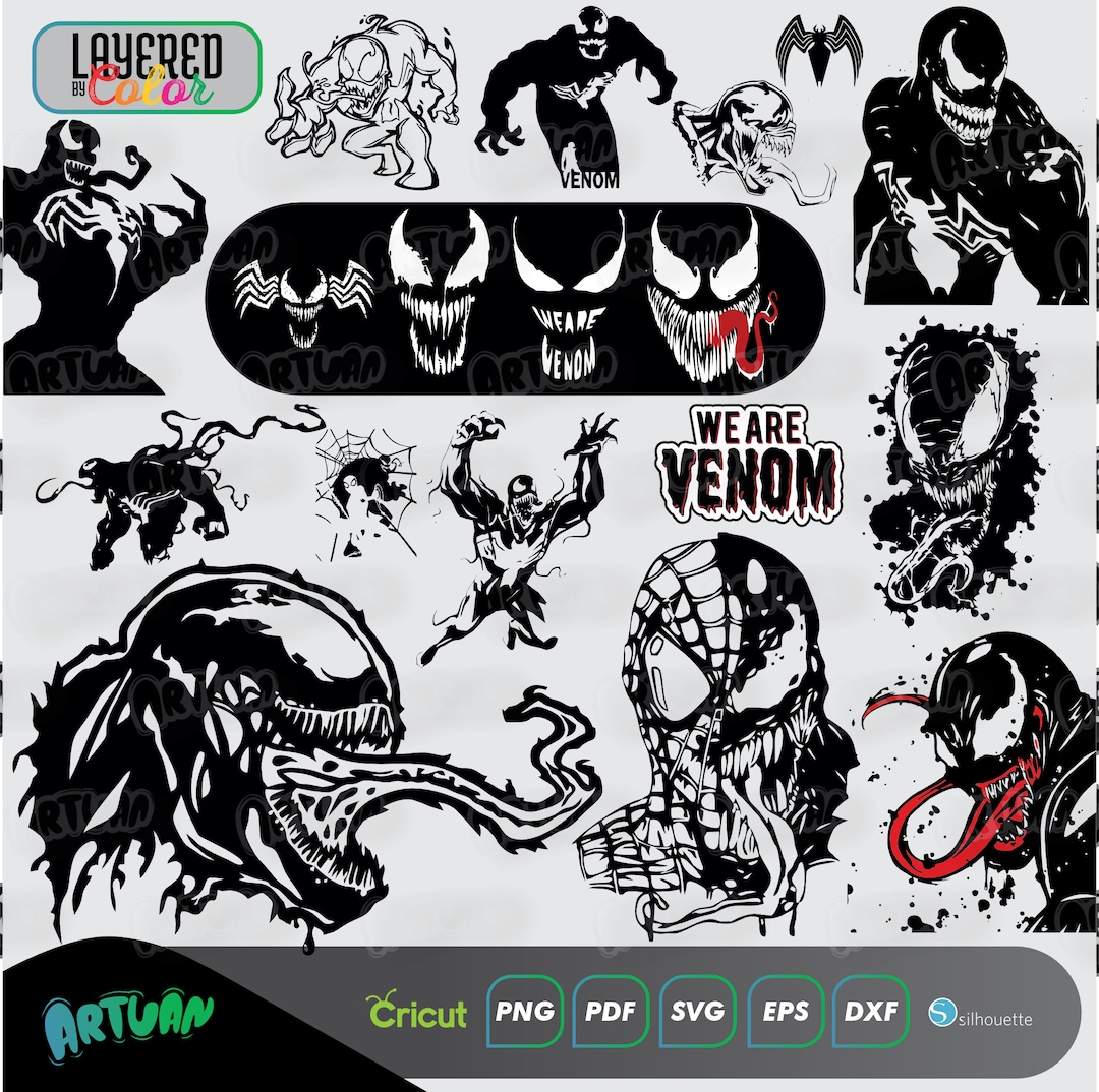 VENOM SVG, DXF, Pdf, Png, Eps, , File Cut , Cricut , Silhouette, High ...