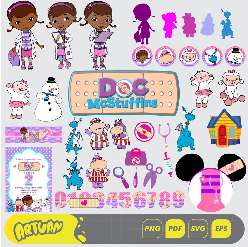 Bundle Doc, Eps, Png, Pdf, Svg, Instant Download, Clip Art, Party Files ...