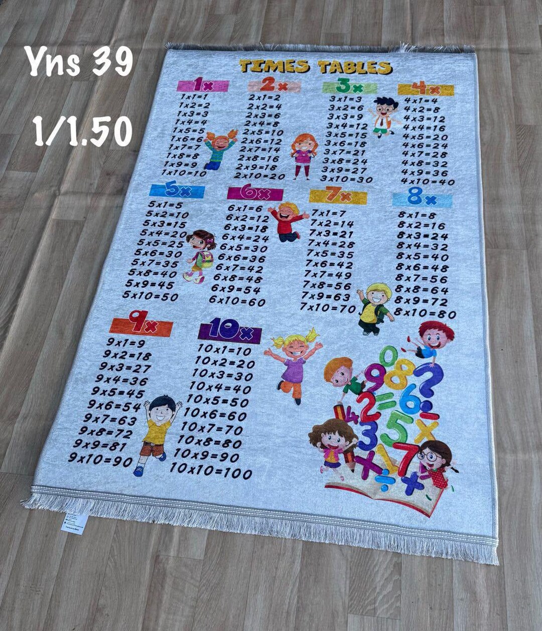 Educational Children's Rug: Anime, Multiplication Table, Princess ...