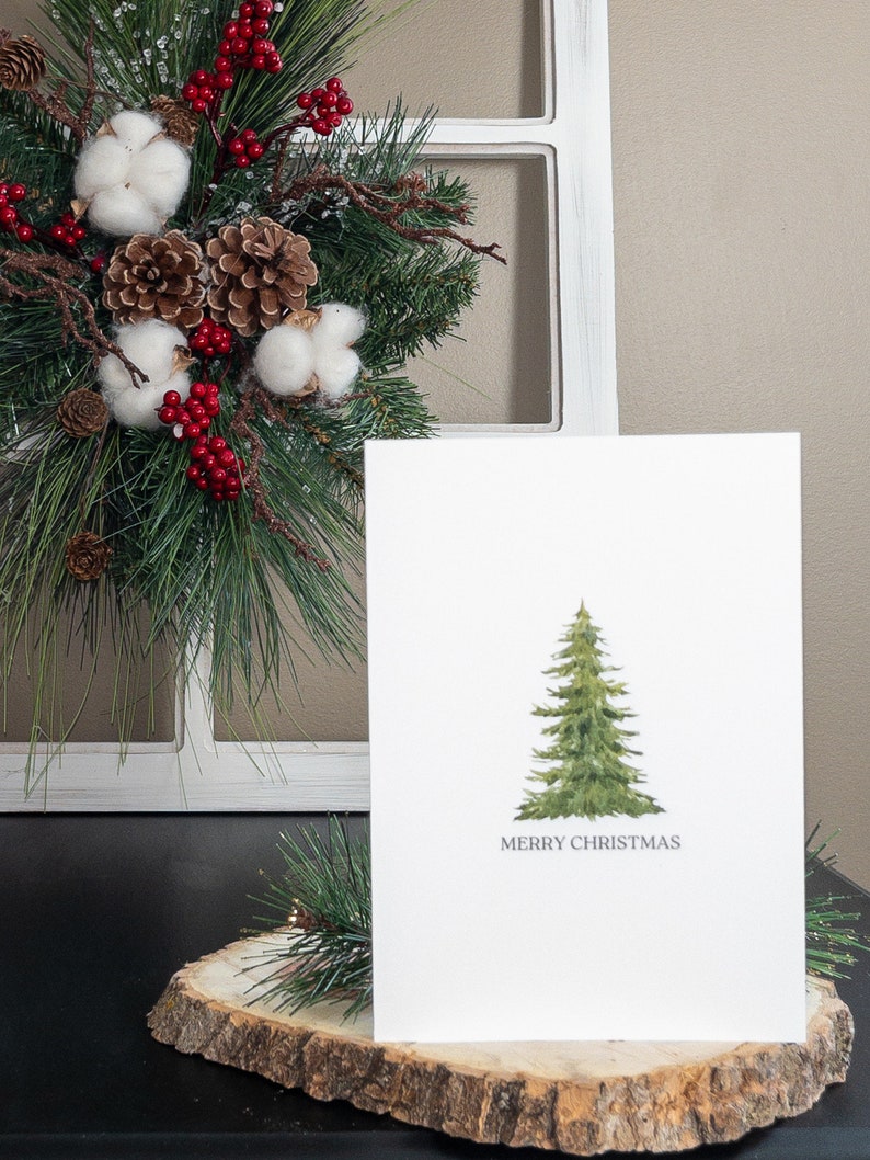 Printable Christmas Cards Digital Download Simple Christmas Cards Set ...
