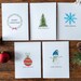 Printable Christmas Cards Digital Download Simple Christmas Cards Set ...