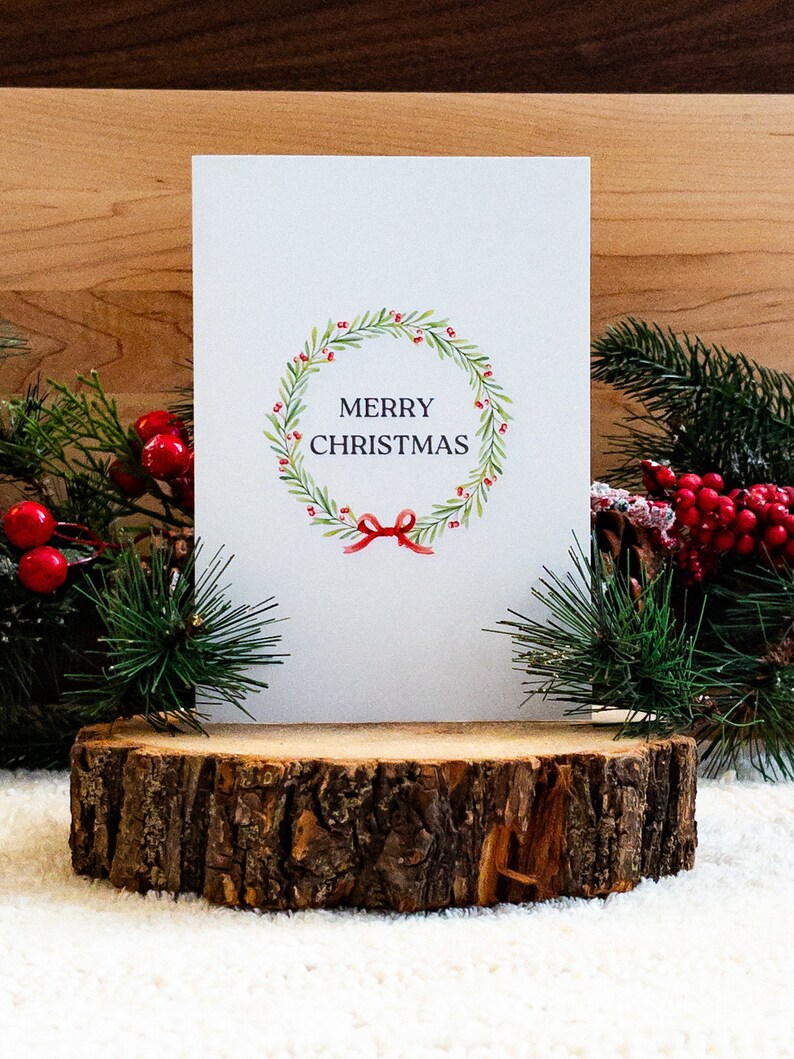 Printable Christmas Cards Digital Download Simple Christmas Cards Set ...