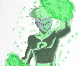 SALE! Danny Phantom Animated Show Custom Cartoon Portrait, Couple ...