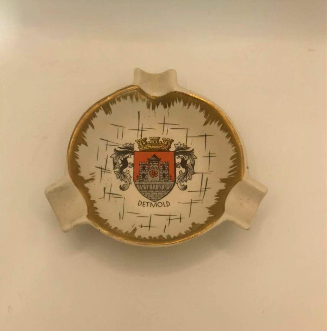 Vintage Detmold Crest Ceramic Ashtray – German Heraldic Trinket Dish - Etsy