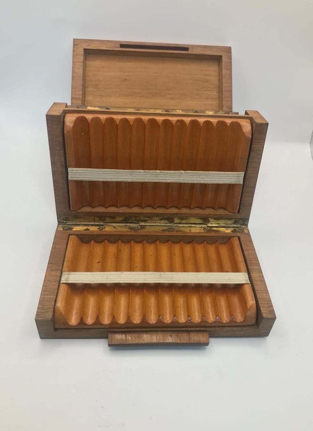 Art Deco Elegance: 1930s Solid Mahogany Dome-top Fold-out Cigarette Box ...