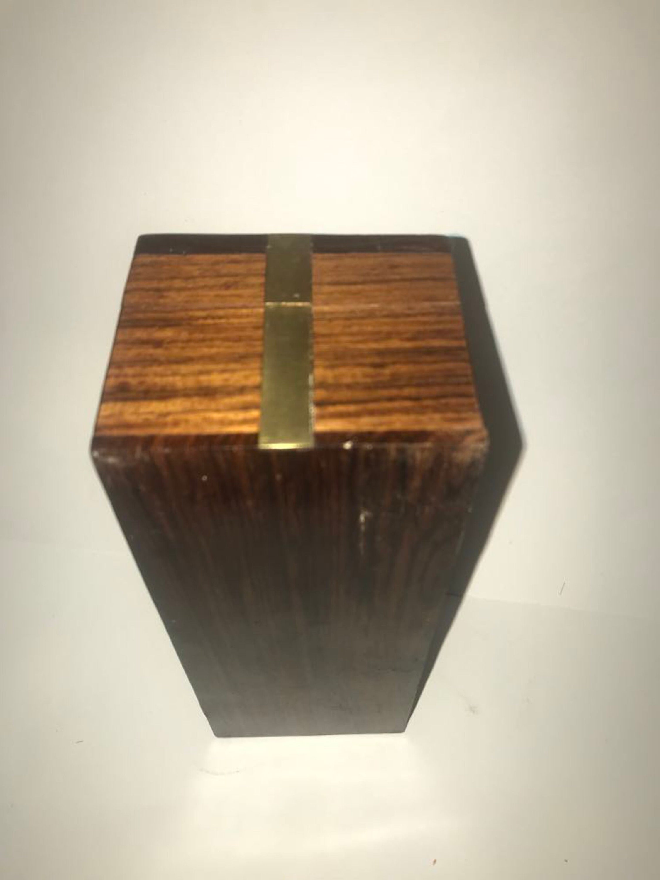 Vintage, Fine-grain Wood Nautical Anchor Box With Brass Anchor and ...