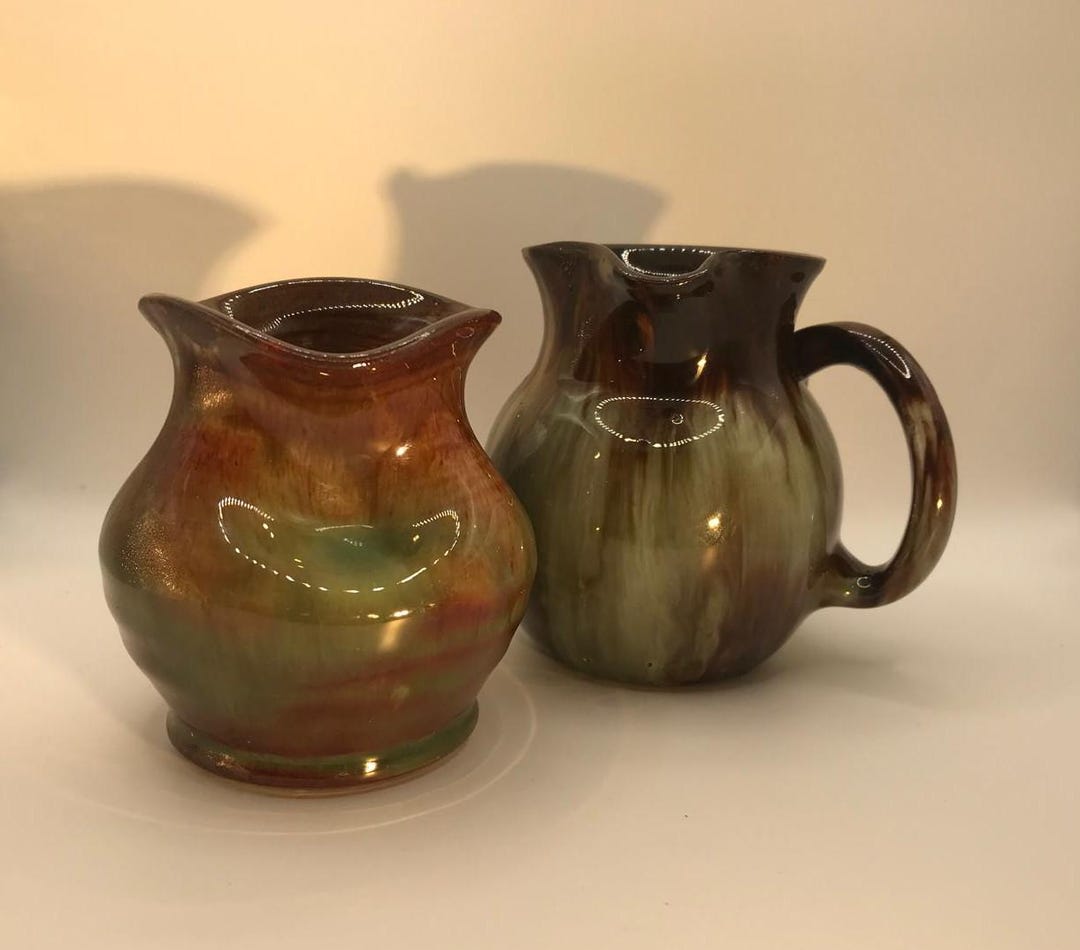 Timeless Welsh Charm: Vintage Ewenny Studio Pottery Pair – Crumple Vase ...