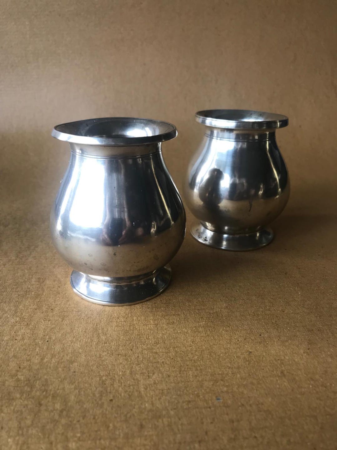 Vintage Solid Brass Lota Pots: Hindu Ritual Vessels, Matching Pair - Etsy