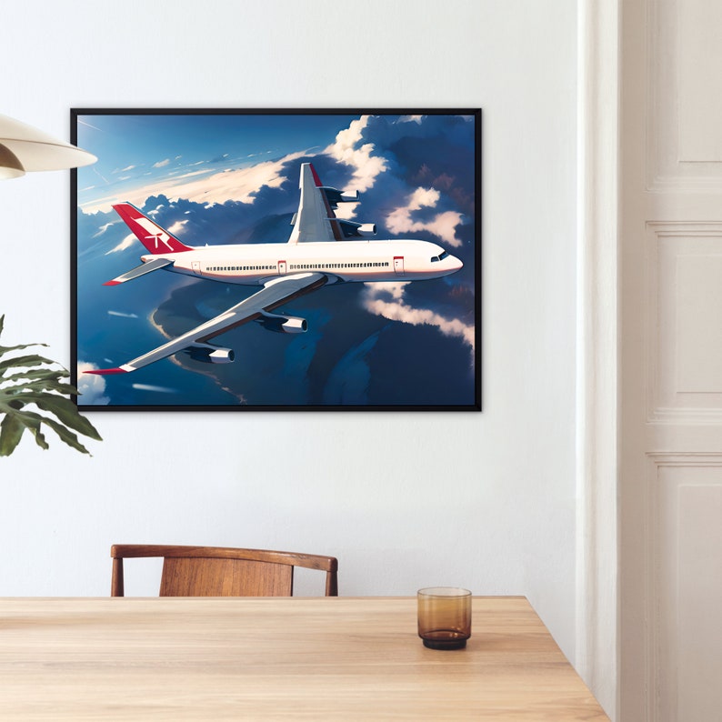 Boeing 707 Digital Art Framed Print Aviation Enthusiast Home Decor Wall ...