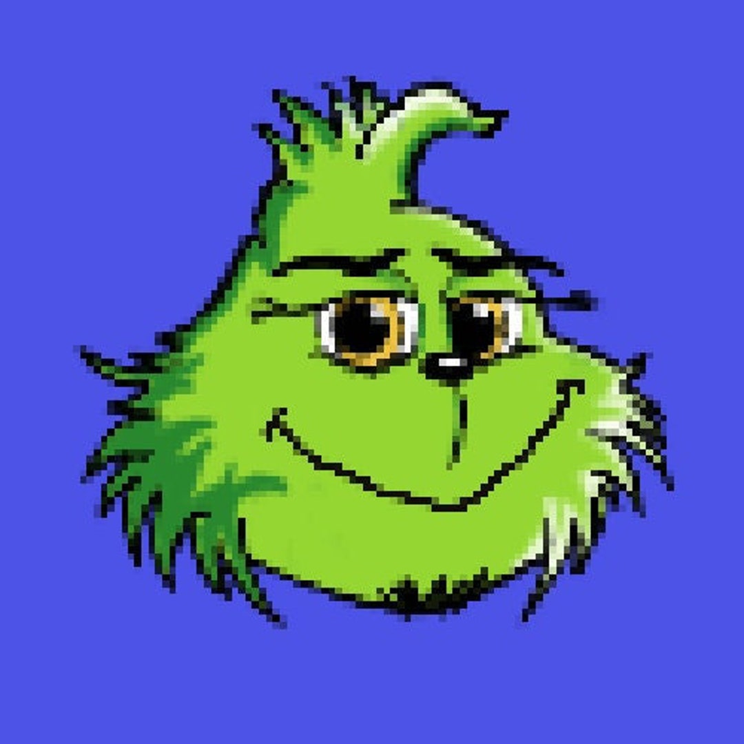 Grinch Pixel Art /animated Twitch Emote, Christmas Emote, Cute Emote ...