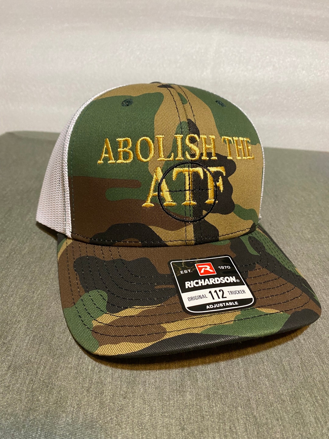 The “ABOLISH THE ATF” Design Hat, Custom Embroidery. - Etsy