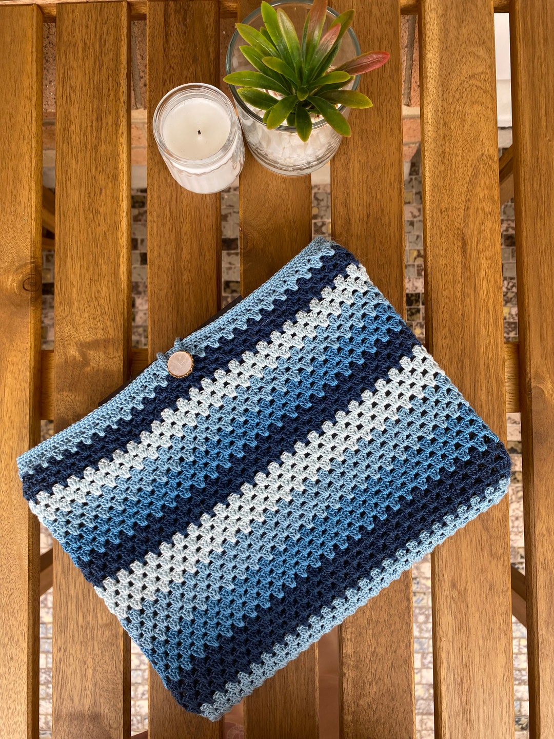 Crochet iPad Case / Notebook Sleeve/ DIY Tablet Case/ Handmade Book ...