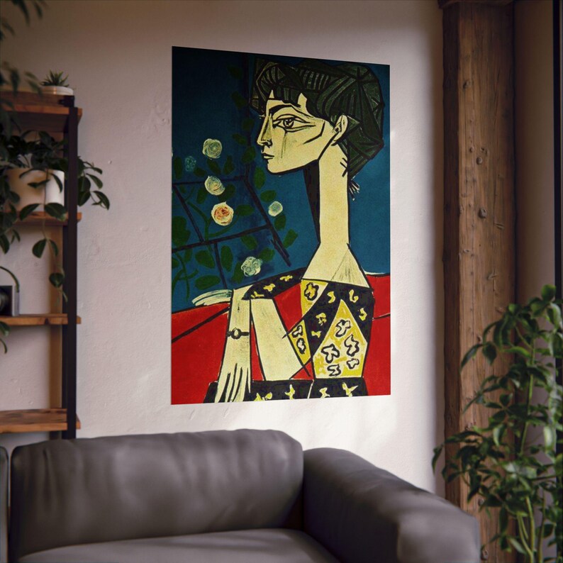 Pablo Picasso Jacqueline With Flowers Matte Vertical Posters - Etsy