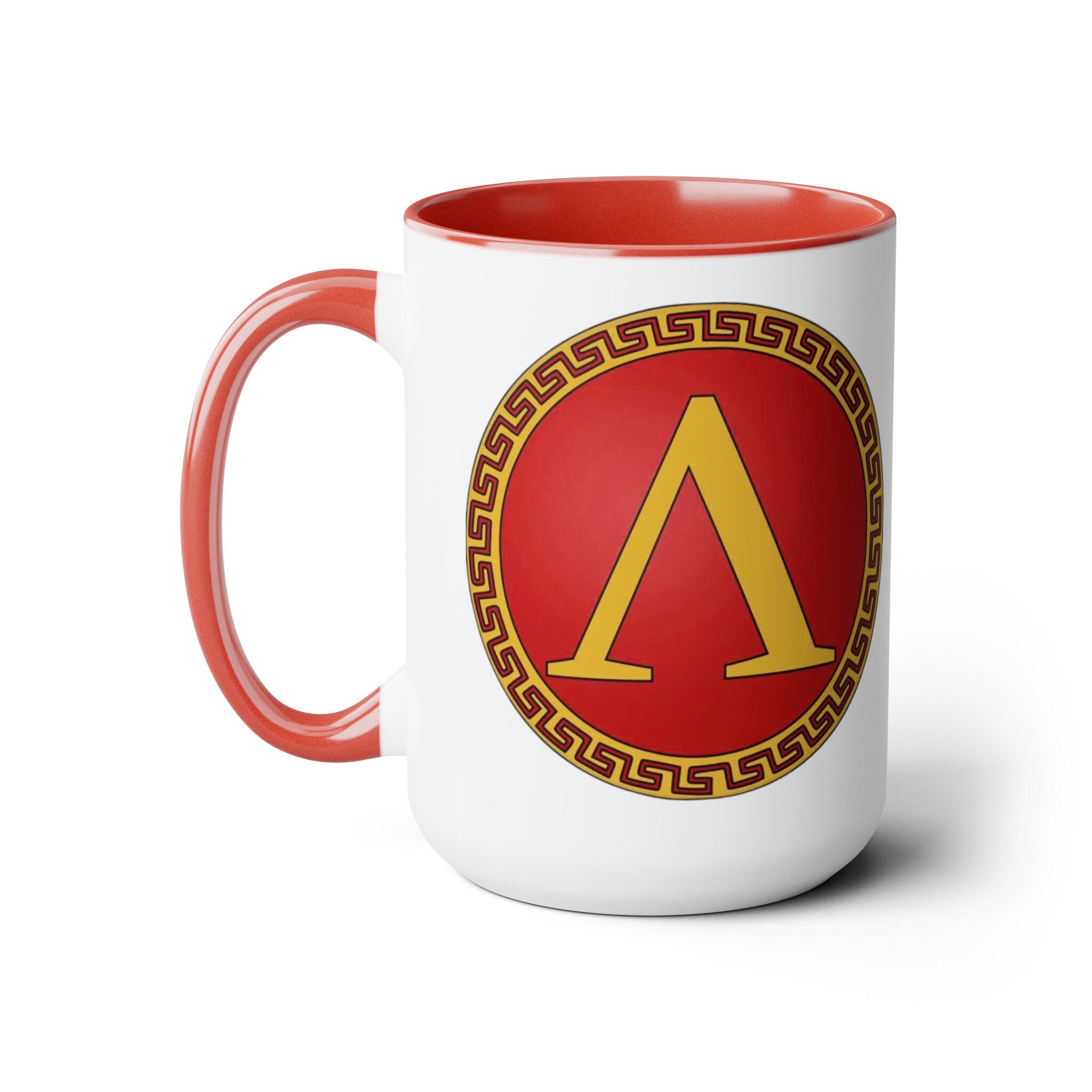 Spartan Shield Emblem Lambda Symbol Coffee Mugs, 15oz - Etsy