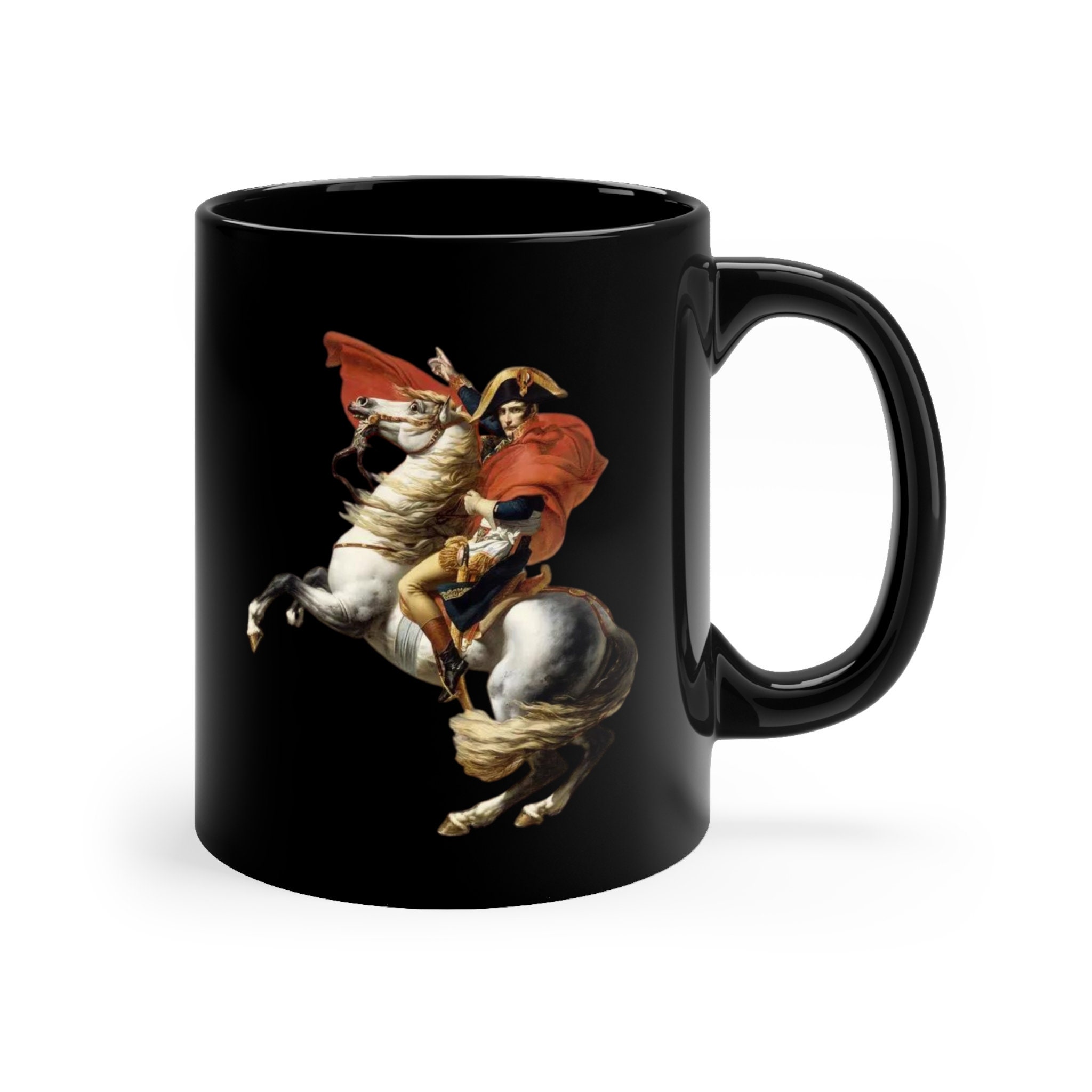 Napoleon Bonaparte on His Horse Crossing the Alps 11oz Black Mug - Etsy