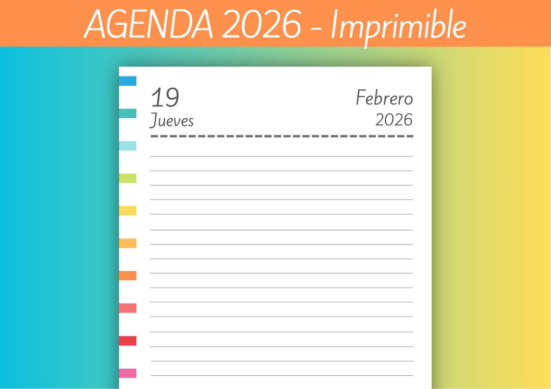 2026 Printable Agenda - Daily - One Day per Page - Monthly Planner ...