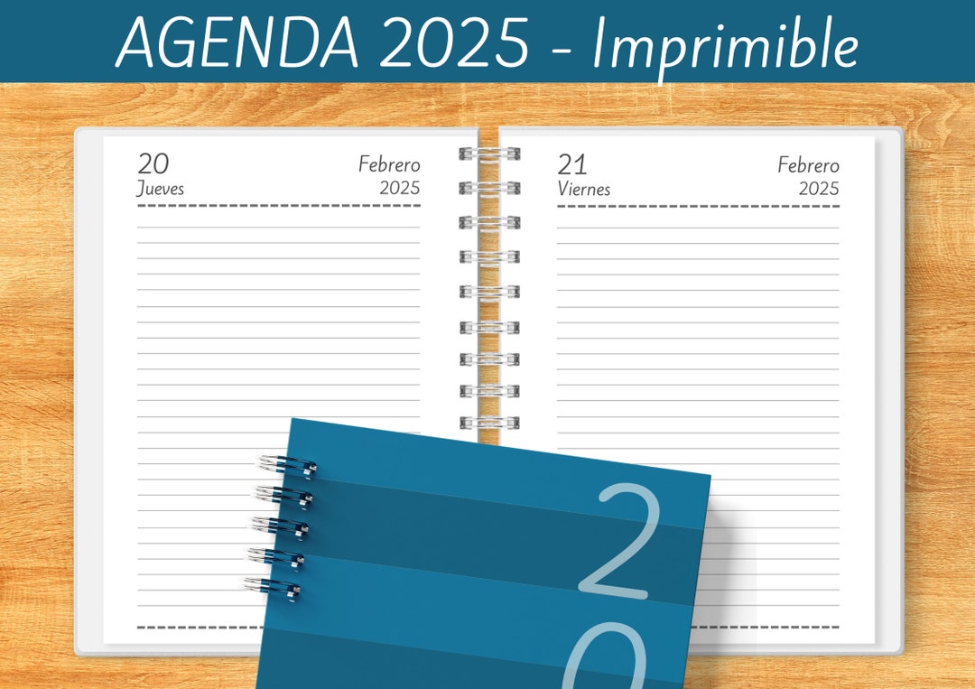 Agenda 2025 para imprimir - Diaria - Un dia por pagina - Planeadores Mensuales - Gastos - Notas ...