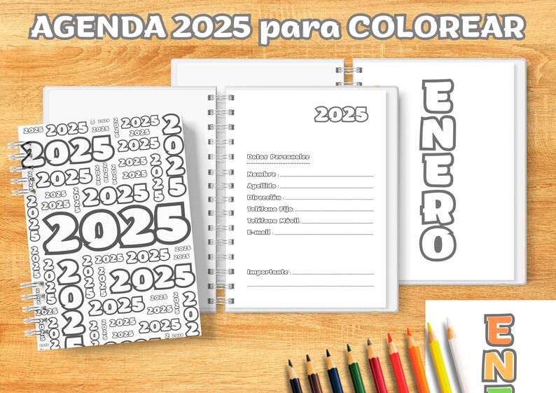 Agenda 2025 para Colorear - Imprimible - Semanal - Planeadores ...
