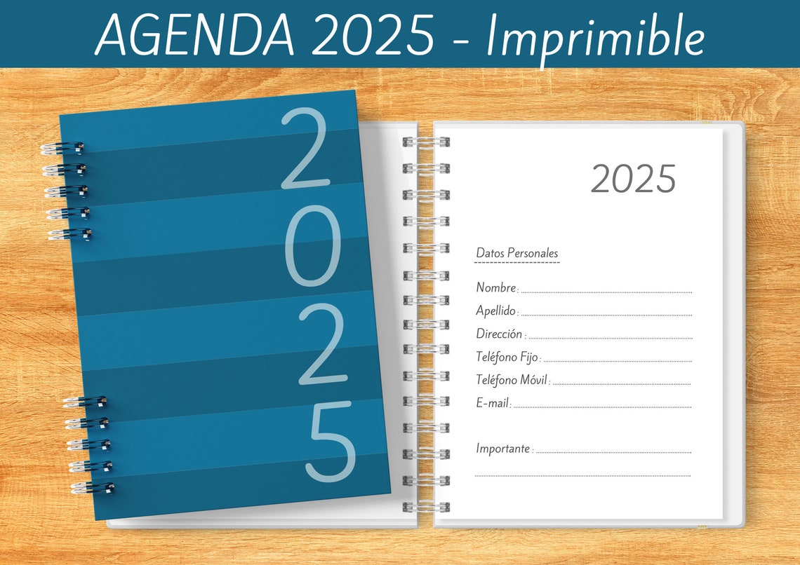 Agenda 2025 para imprimir - Diaria - Un dia por pagina - Planeadores ...