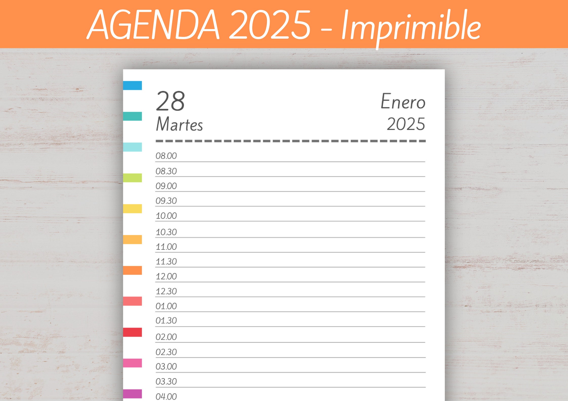 Agenda 2025 para imprimir - Diaria - Un dia por pagina - Planeadores Mensuales - Gastos - Notas ...