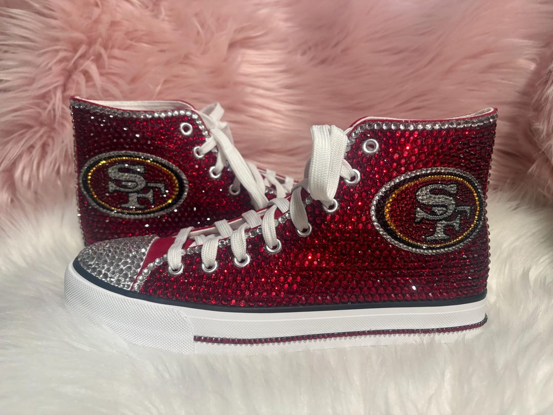 San Francisco 49er’s High Top Rhinestone Sneaker - Etsy