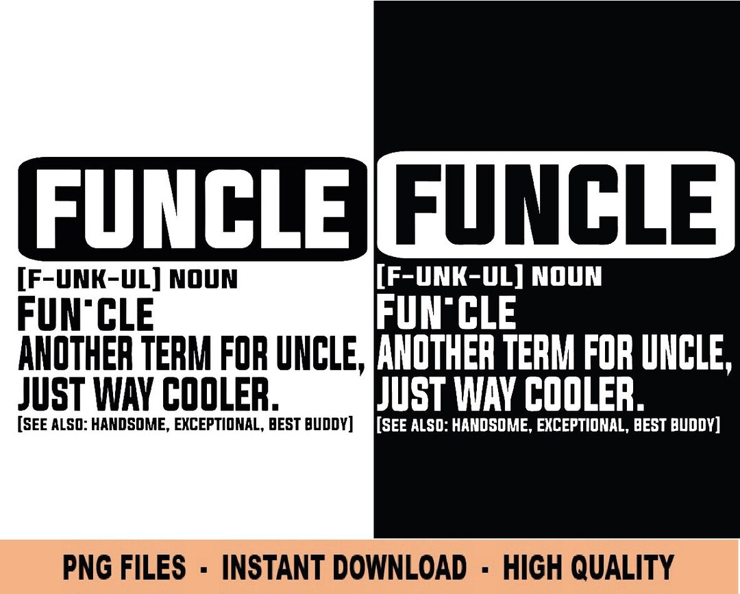 Funcle Fun Uncle PNG Digital Download - Etsy