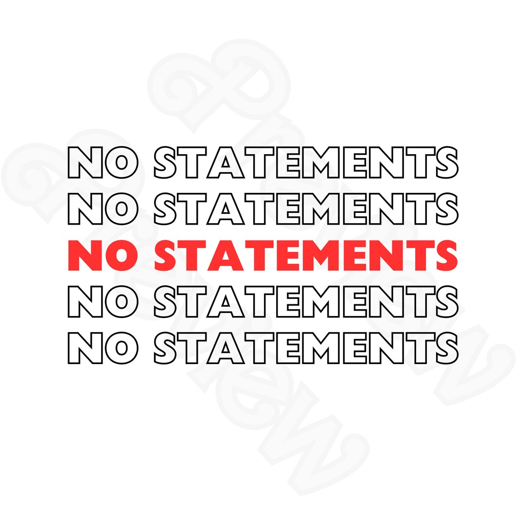 No Statements PNG Red - Etsy