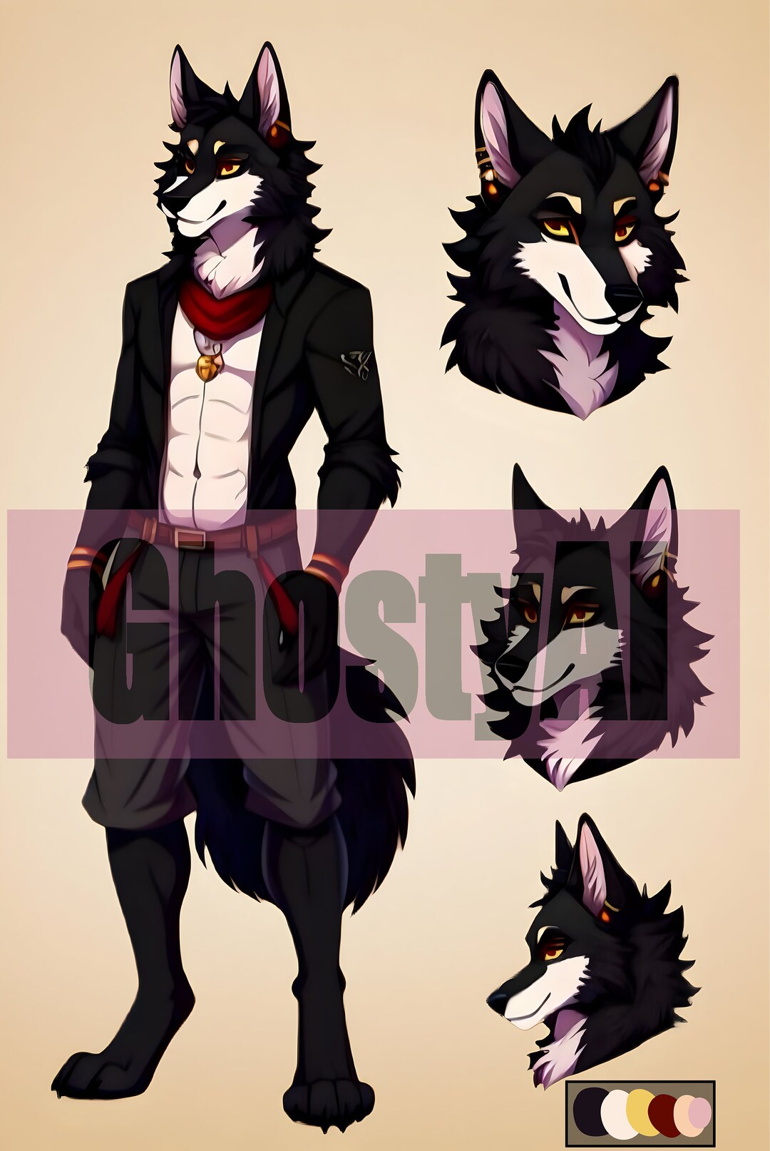 OC Adoptable Wolf 02 - Etsy