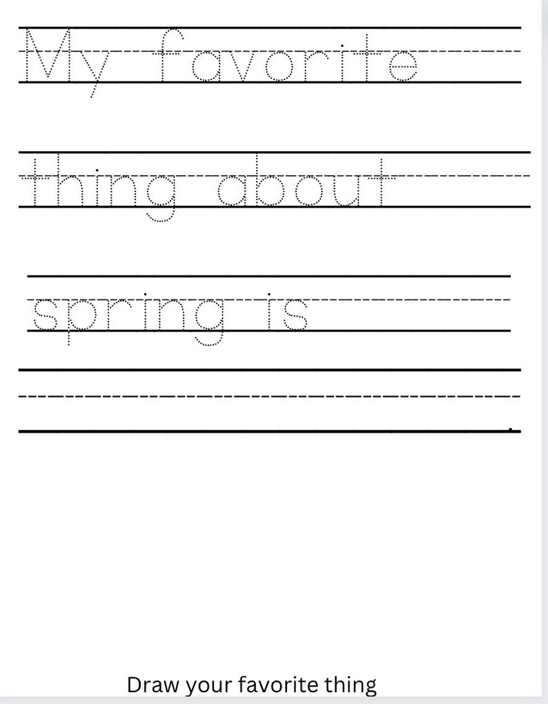 Spring Coloring Sheets and Writing Prompts - Etsy
