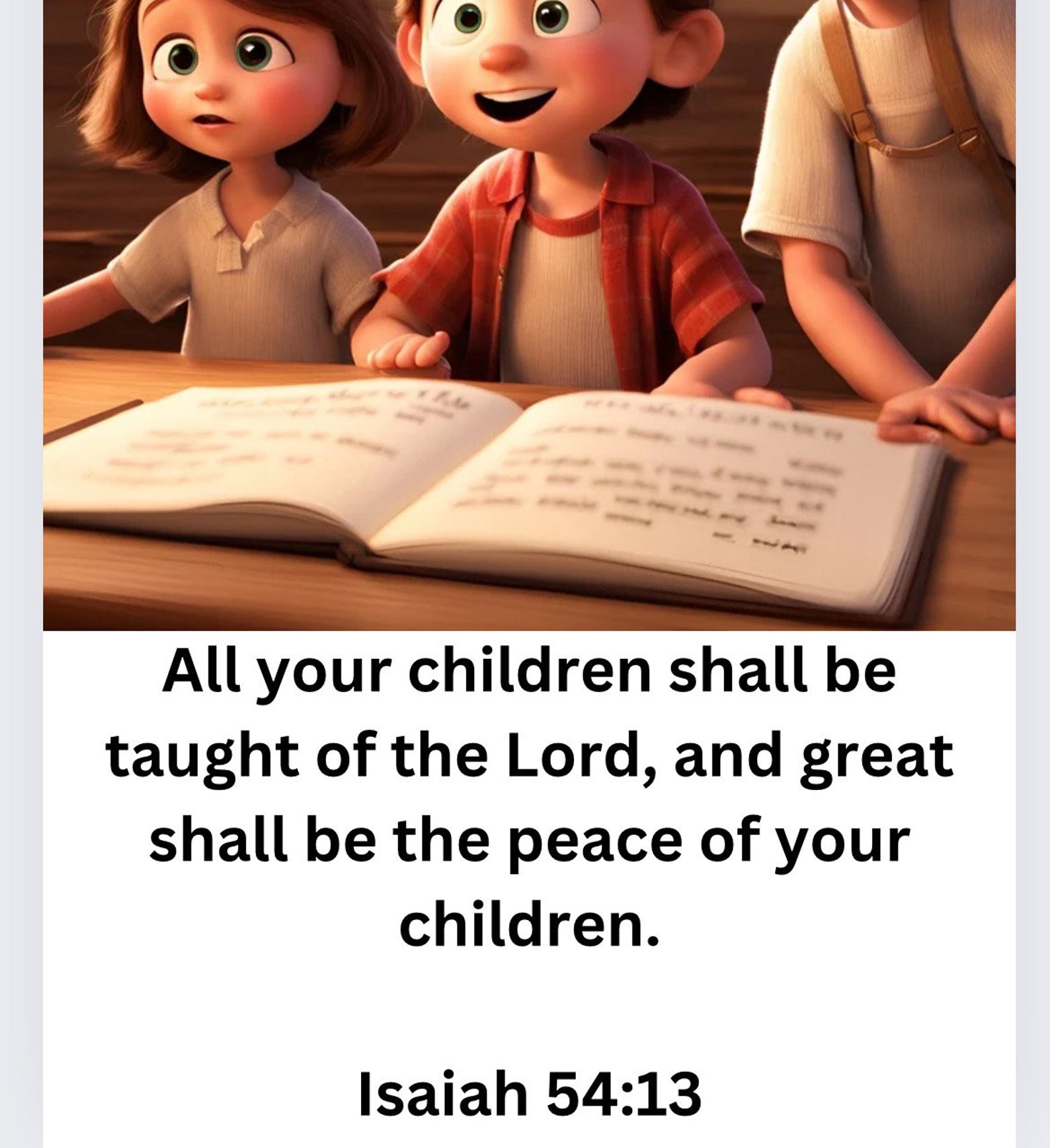 Printable Picture Kids Learning the Bible - Etsy