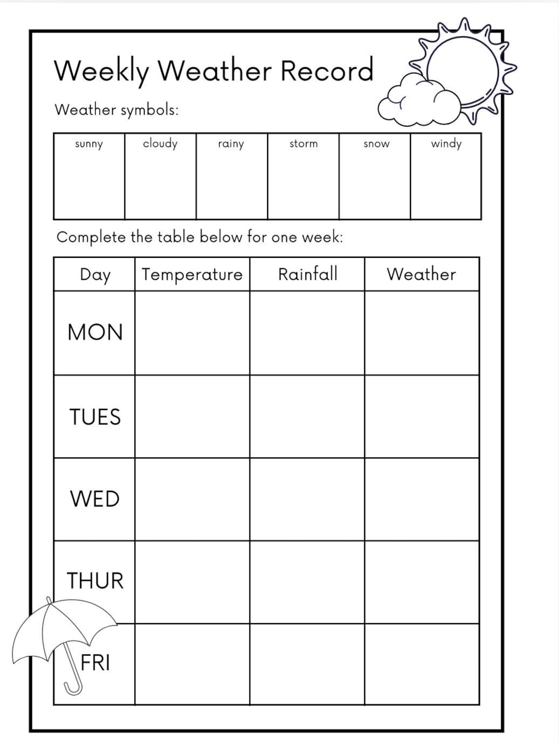 Weather Packet - Etsy