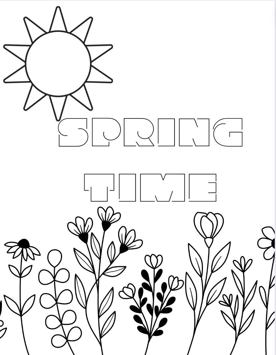 Spring Coloring Sheets and Writing Prompts - Etsy