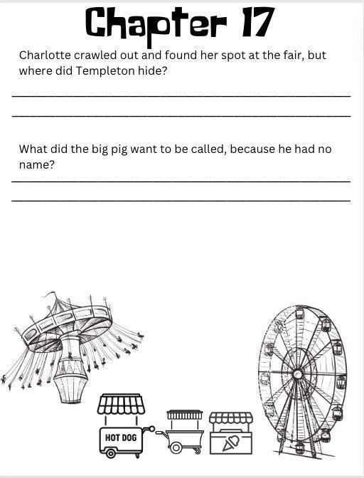 Charlotte’s Web Worksheets and Coloring Sheets. Along With Detailed ...