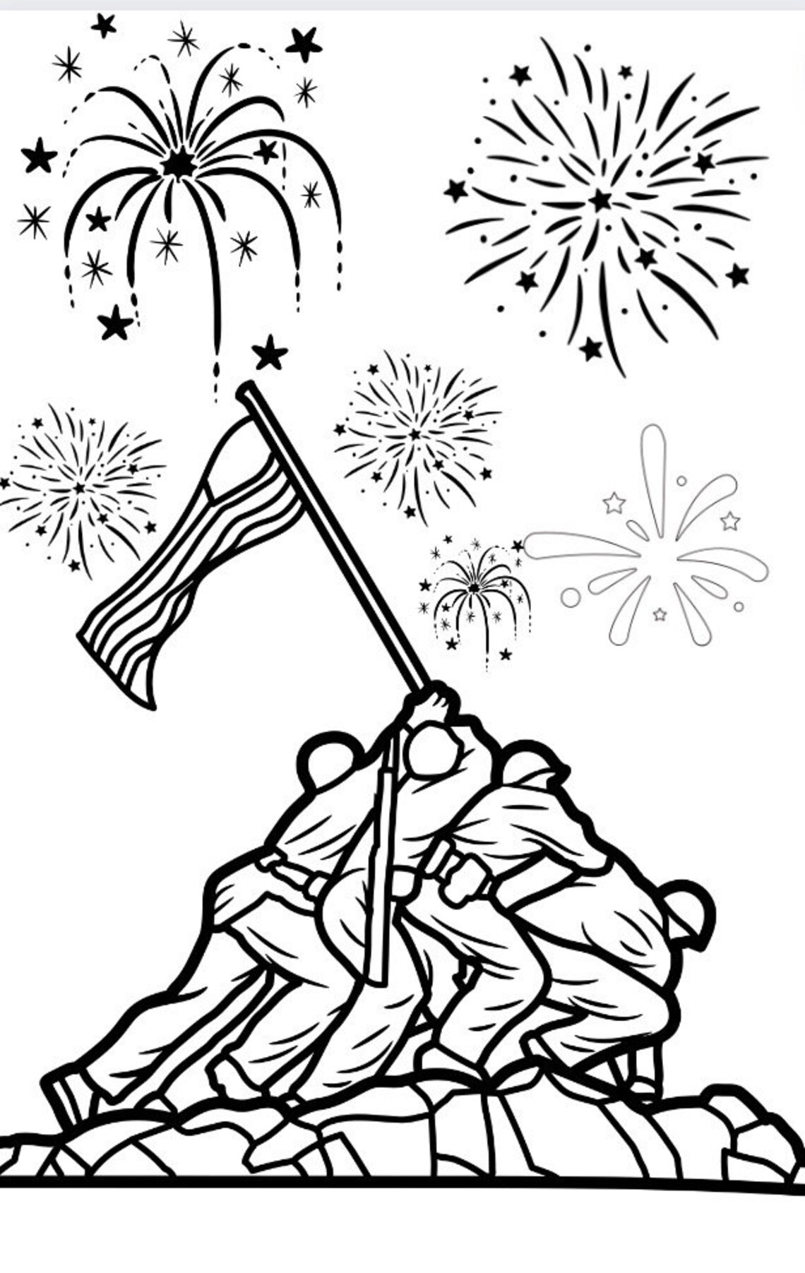 Memorial Day Coloring Pages - Etsy