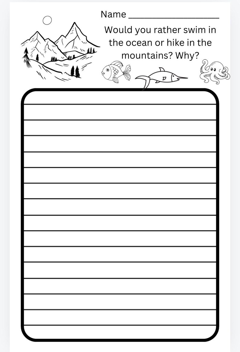 25 “would You Rather” Writing Prompts - Etsy