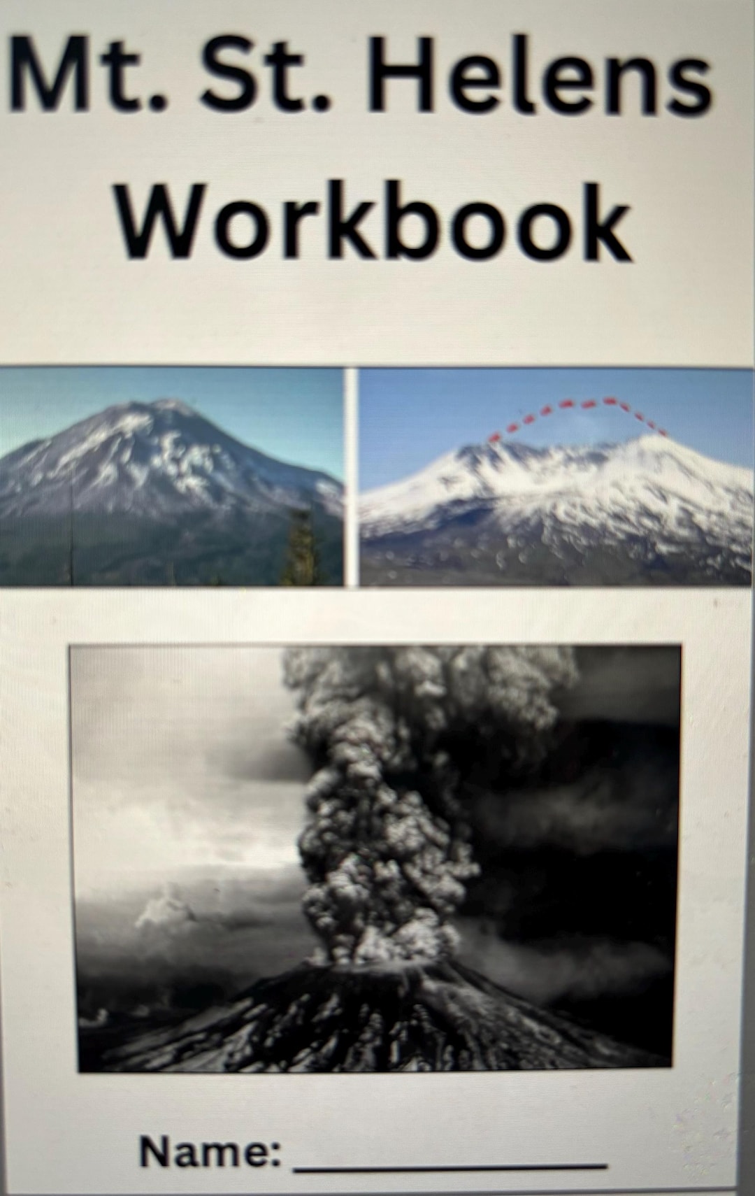 Mt St Helen’s Workbook - Etsy