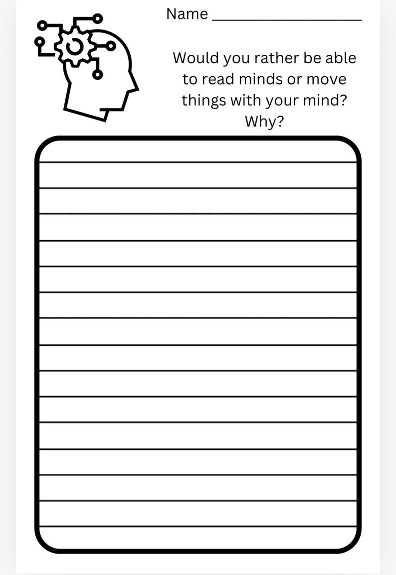 25 “would You Rather” Writing Prompts - Etsy