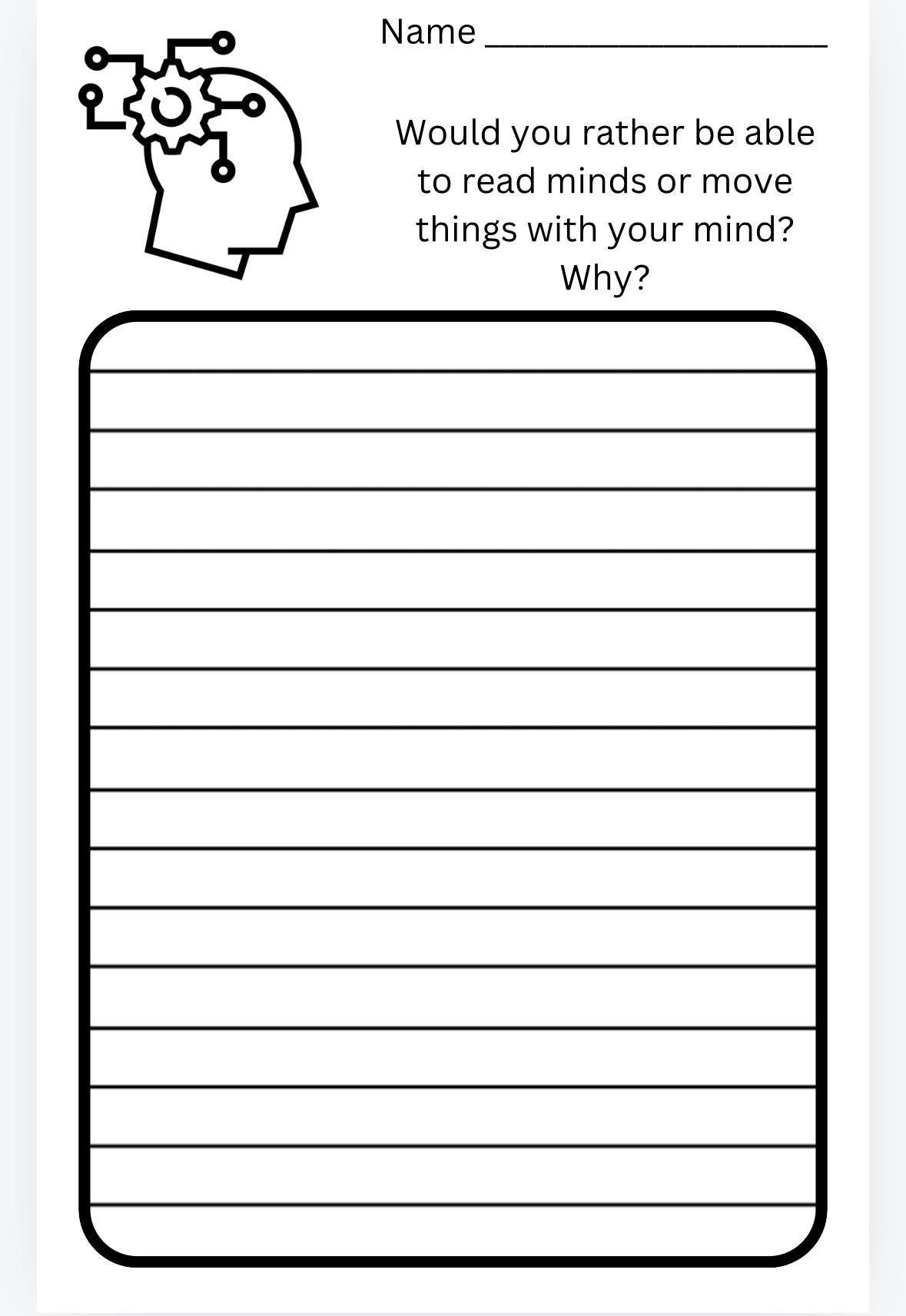 25 “would You Rather” Writing Prompts - Etsy