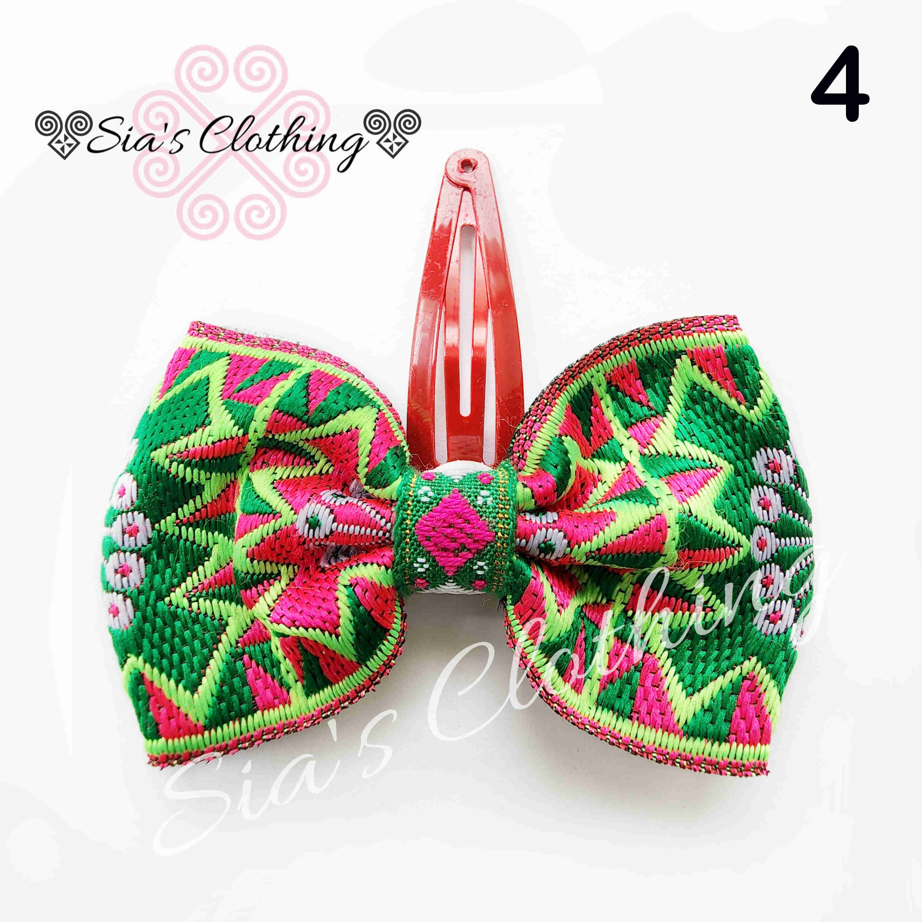 Hmong Hair Clip | Hmong Hair Bow | Hmong Gift | Girl Bow Clip | Hmong ...