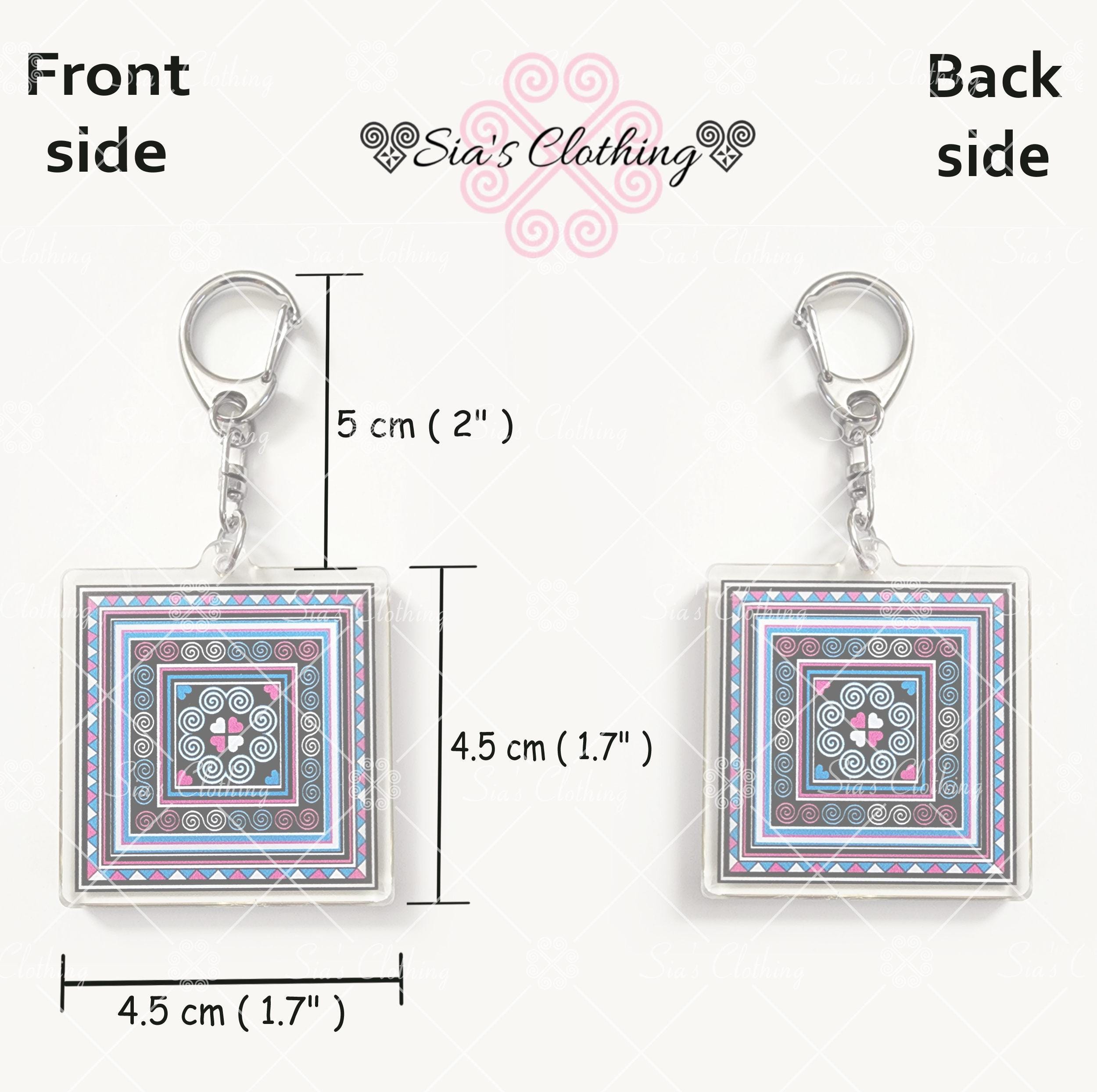 Hmong Keychain Paj Ntaub Hmong Colorful Hmoob Charm Love Keychain ...