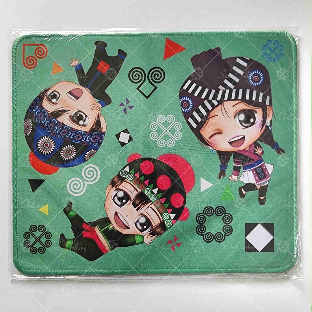 Hmong Mousepad Hmong Boy Girl Desk Pad Hmong Gift Hmoob Friends Chibi ...