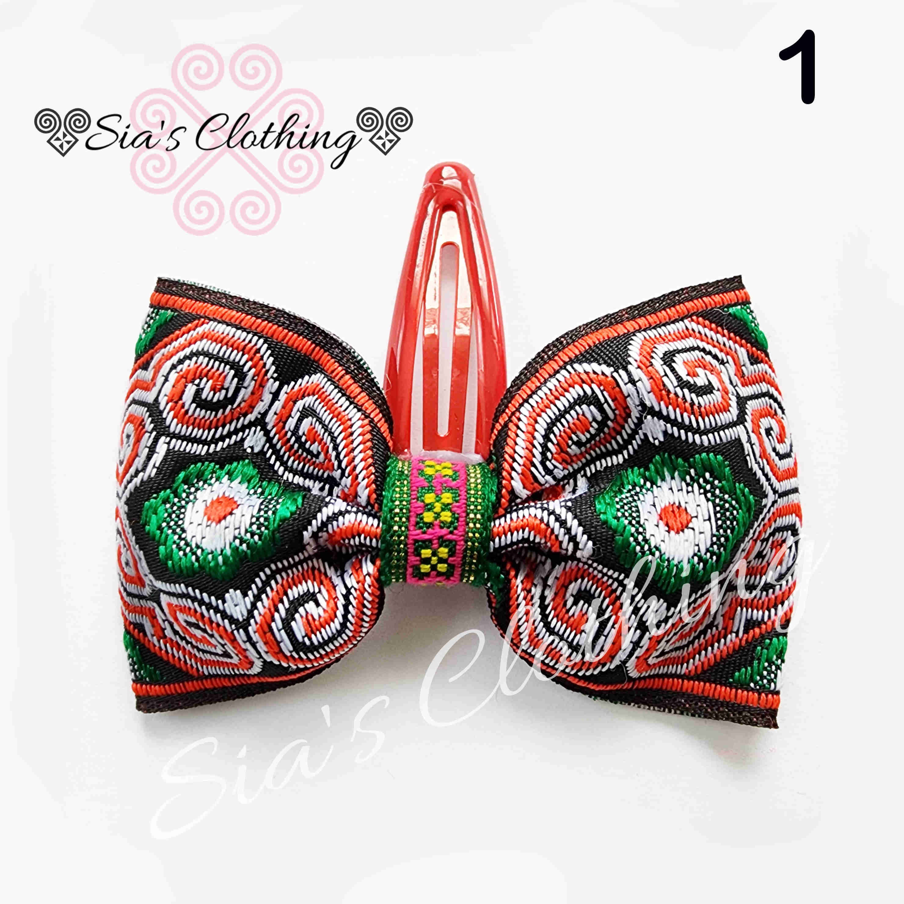 Hmong Hair Clip | Hmong Hair Bow | Hmong Gift | Girl Bow Clip | Hmong ...