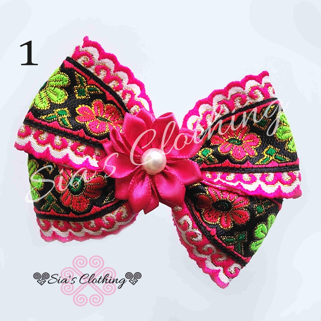 Hmong Cute Bow Headband for Girl Hmong Headband Hair Bow Hmong Gift ...
