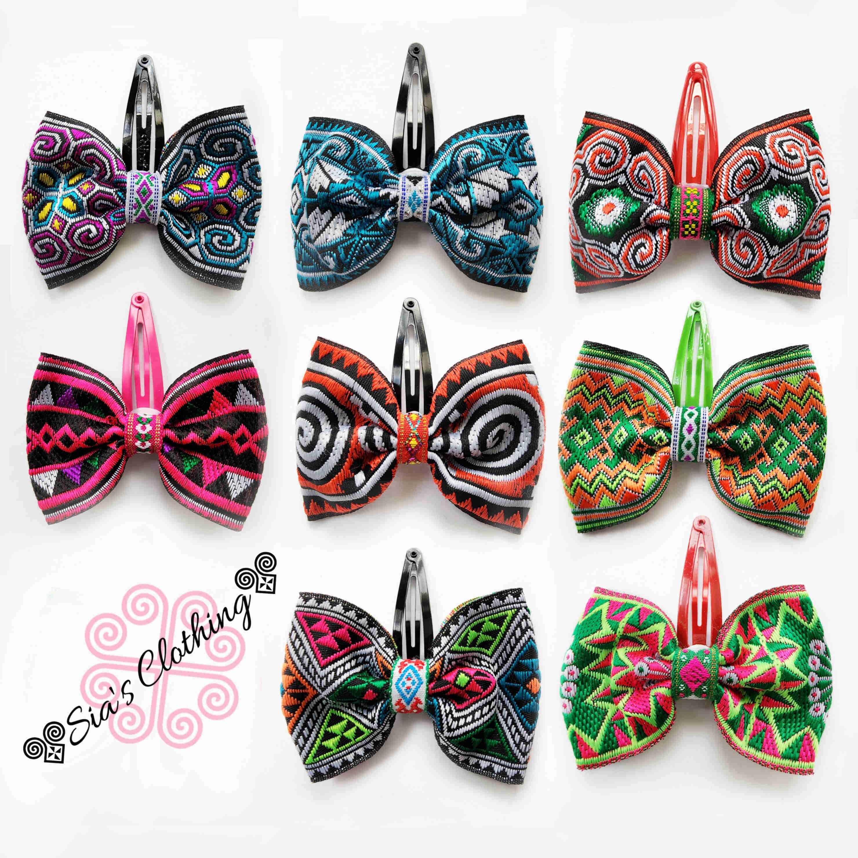 Hmong Hair Clip | Hmong Hair Bow | Hmong Gift | Girl Bow Clip | Hmong ...