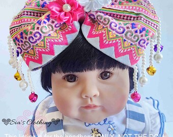 Hmong Girl Hair Clip Hmong Padao Hair Bow Headband Hmong Gift Hmong Art ...