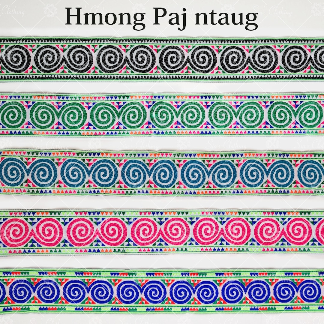 Hmong Paj Ntaug, Ribbon Lace Fabric, Hmong Textile, Hmong Laos, Thai ...