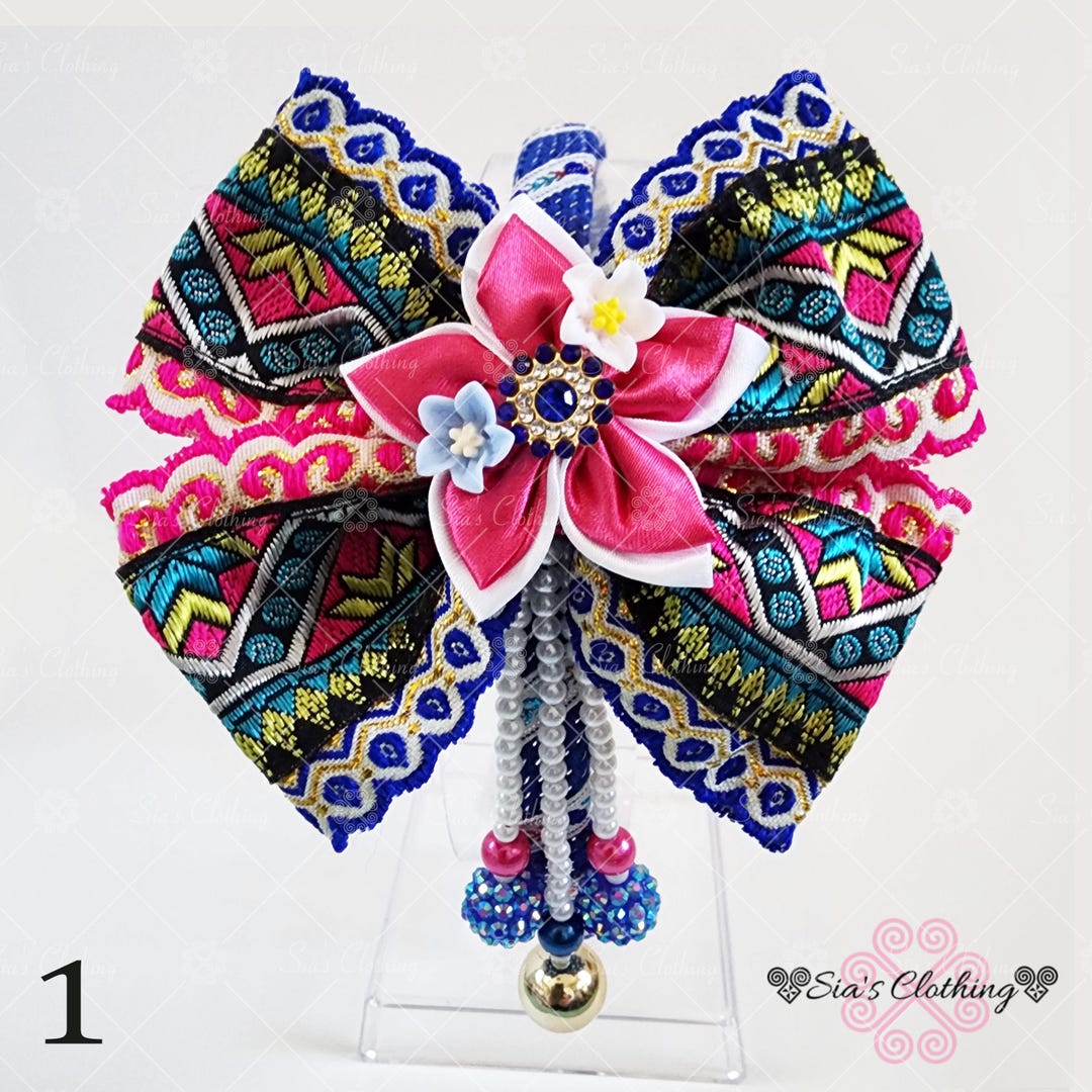 Hmong Cute Bow Headband for Girl Hmong Headband Hair Bow Hmong Gift ...