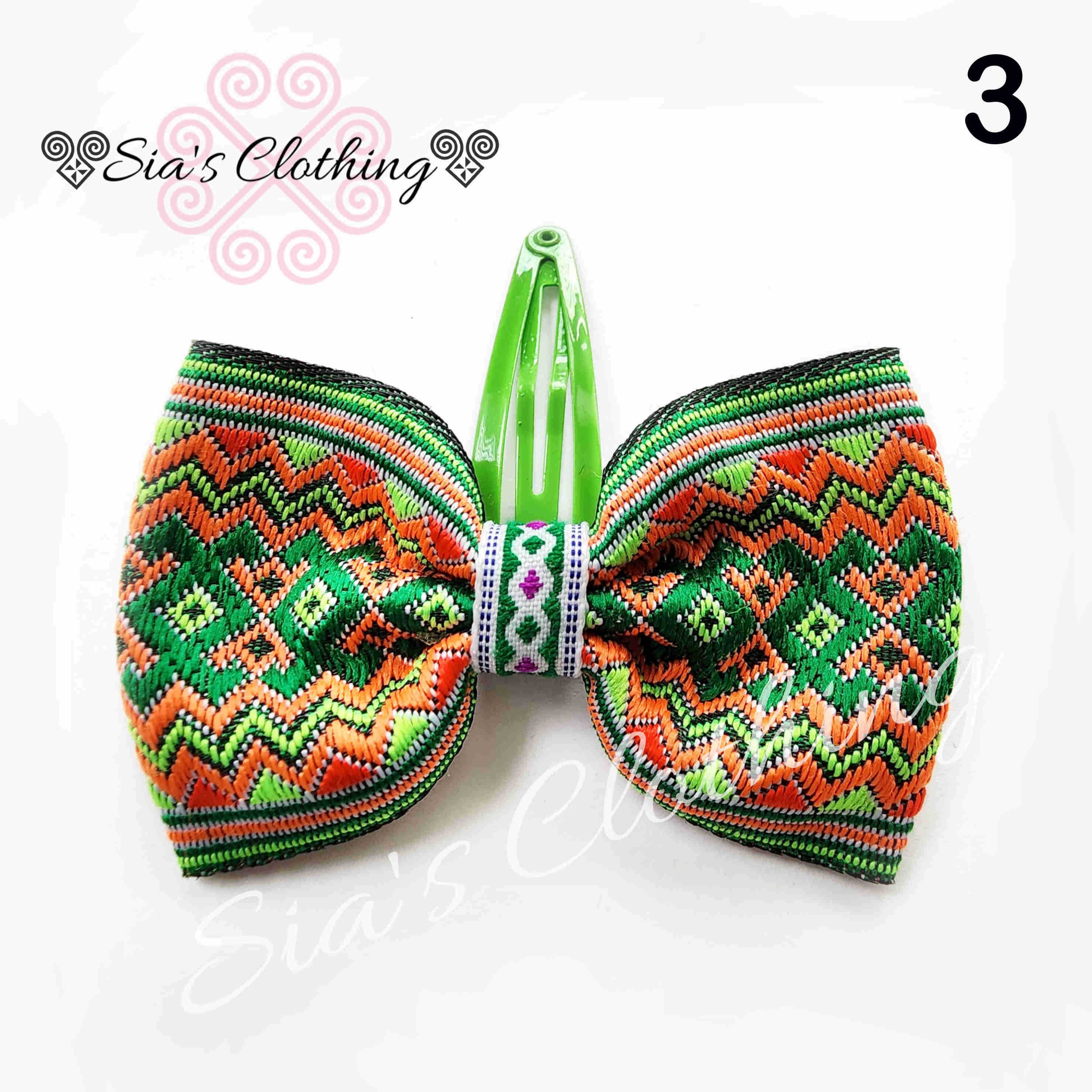 Hmong Hair Clip | Hmong Hair Bow | Hmong Gift | Girl Bow Clip | Hmong ...