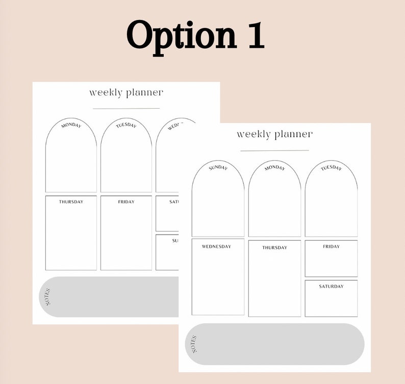 Weekly Planner Printable to Do List, Minimal Weekly Schedule, Weekly ...